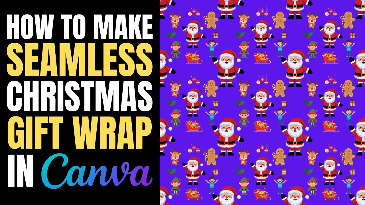 How To Make Cute Christmas Wrapping Paper In Canva