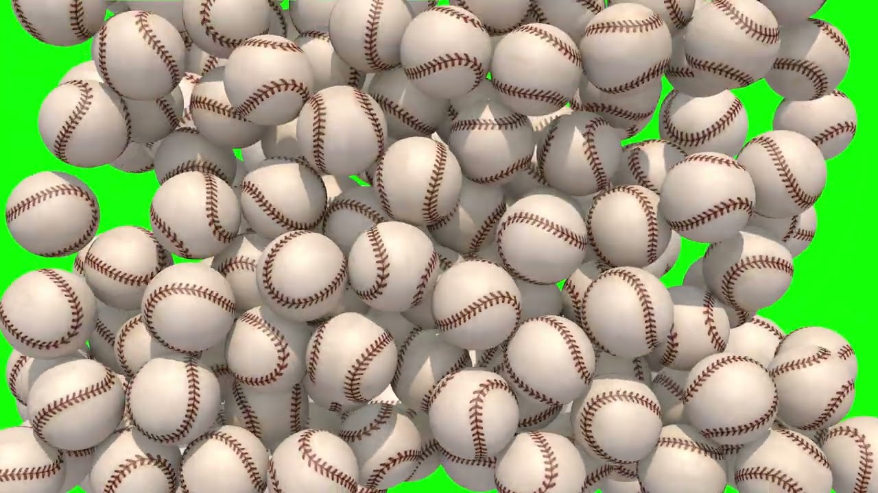 Green screen Baseball ball transitions