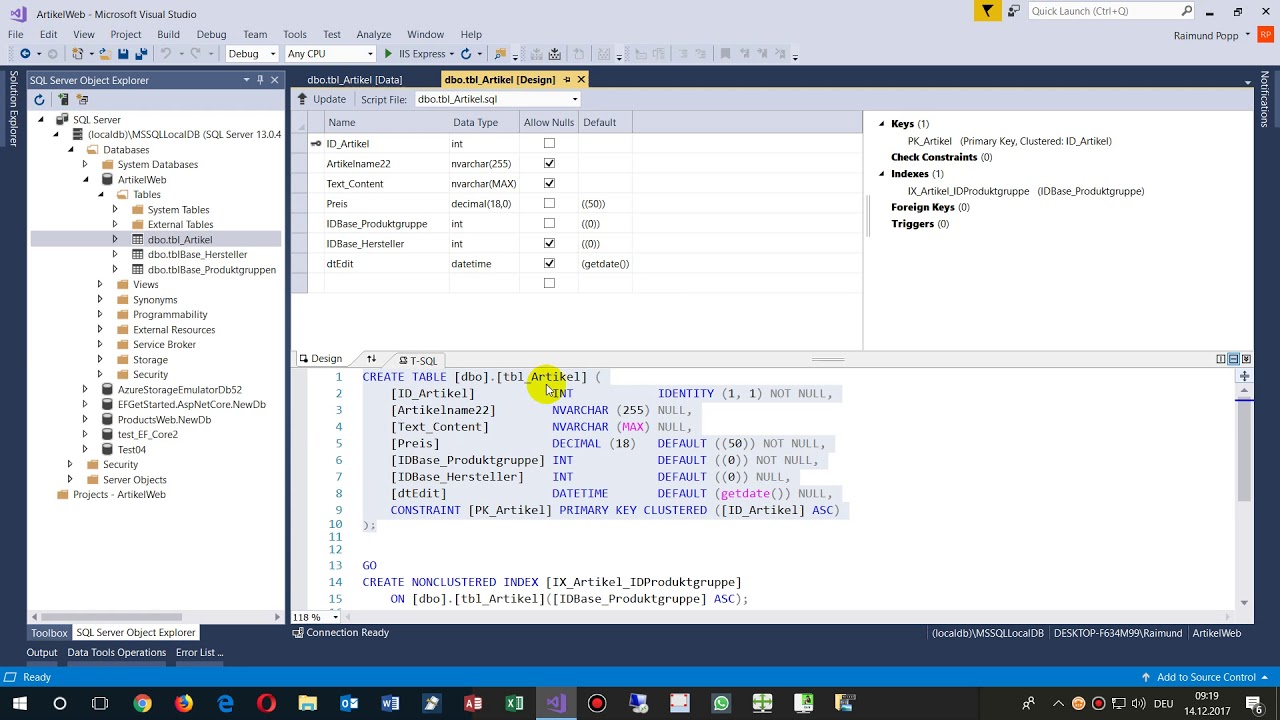 ⚠️Warning Data Loss: SQL Server in Visual Studio