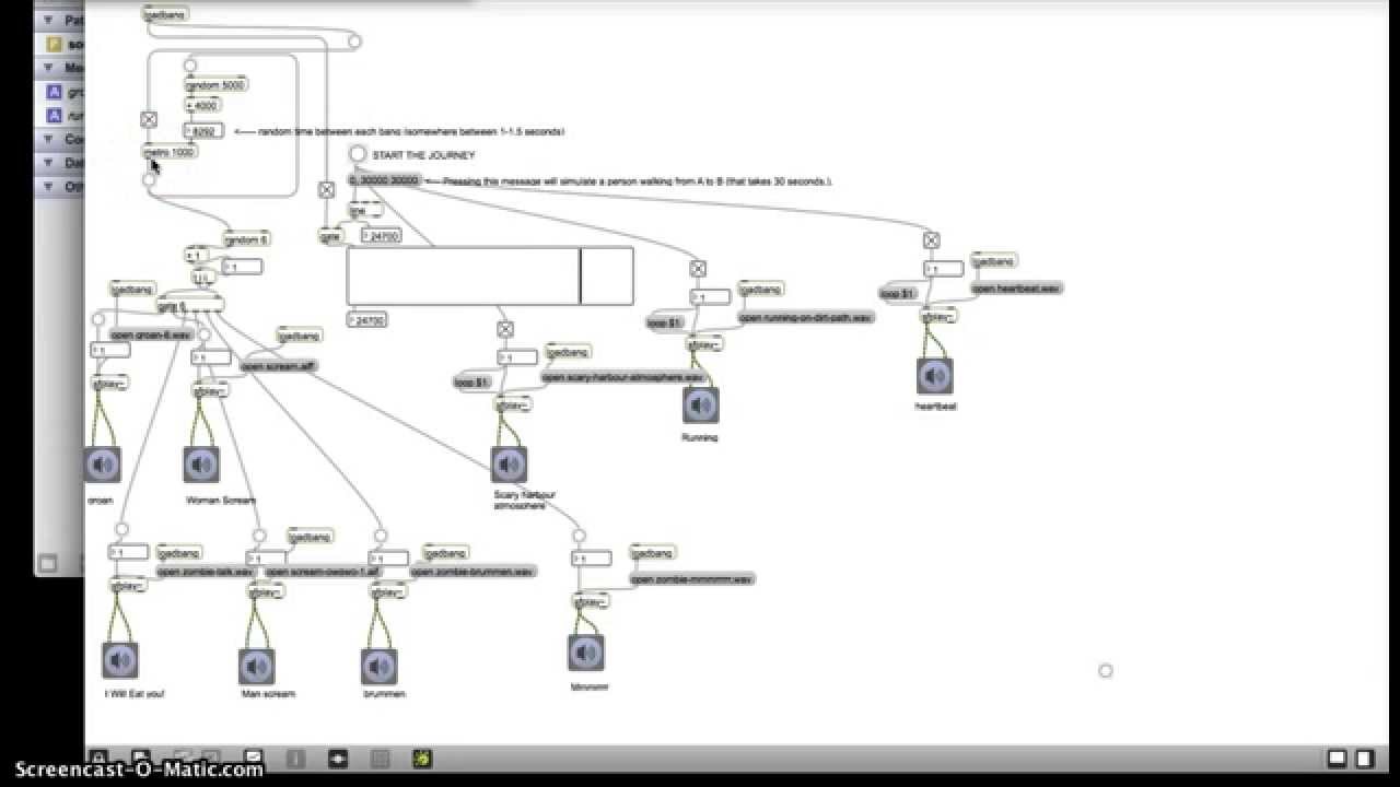 Max MSP zombie soundscape