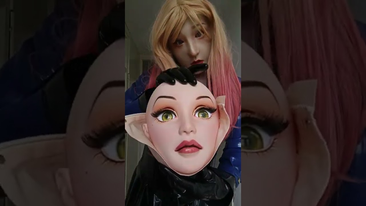 Female mask Getting gagged by the new face!