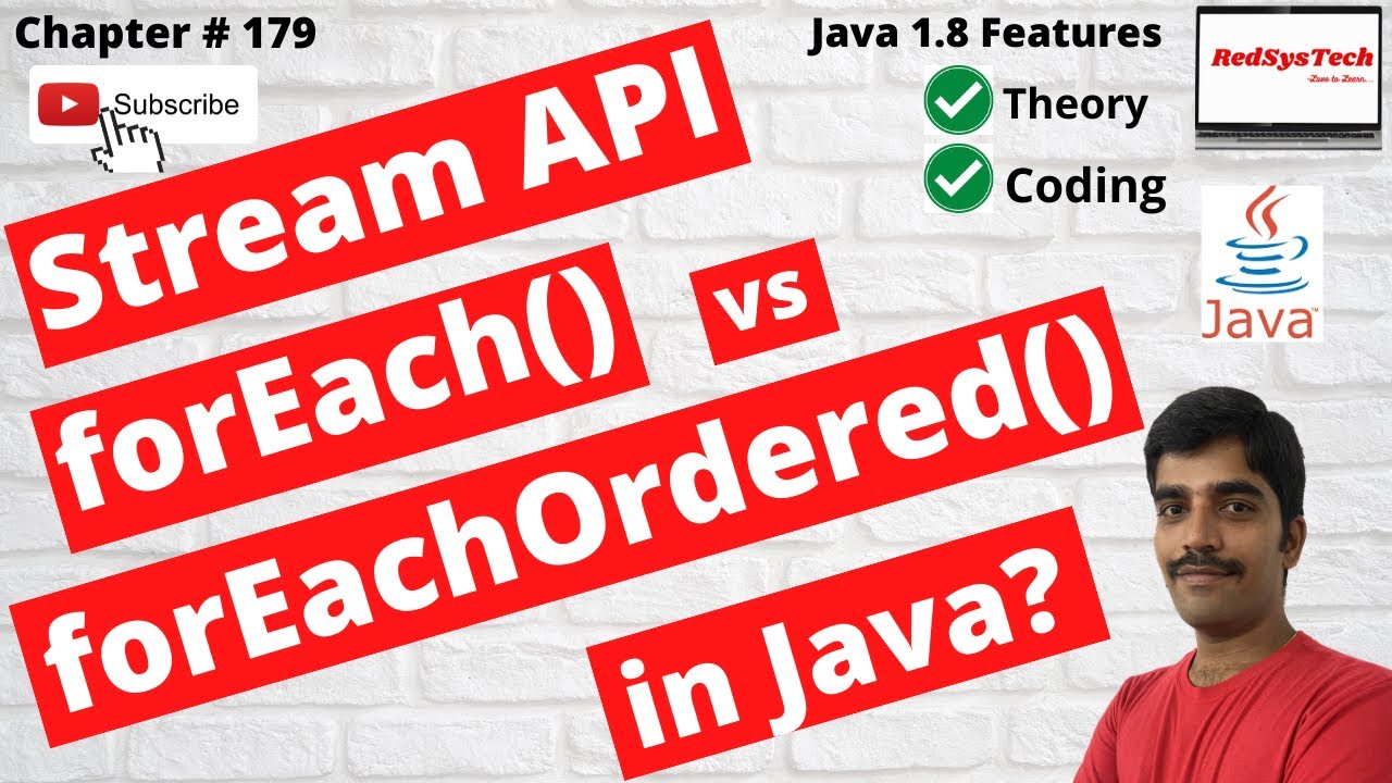 # 179 foreach vs foreachordered | streams foreach vs foreachordered in java  | java 8 | RedSysTech