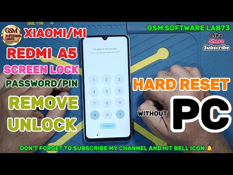 How to Hard Reset Redmi A5 | Xiaomi Redmi A5 PIN Pattern Password Lock Remove