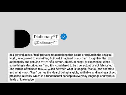 Real Meaning in English