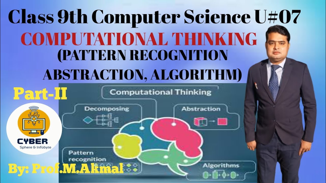 Class 9th Computer Science U#07(@COMPUTATIONAL THINKING)(PATTERN RECOGNITION,ABSTRACTION, ALGORITHM)