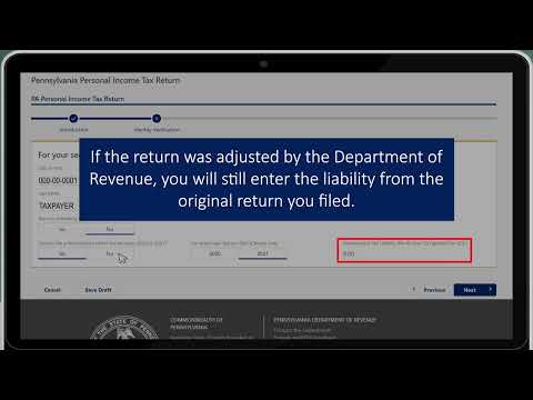 Filing a PA-40 Personal Income Tax Return