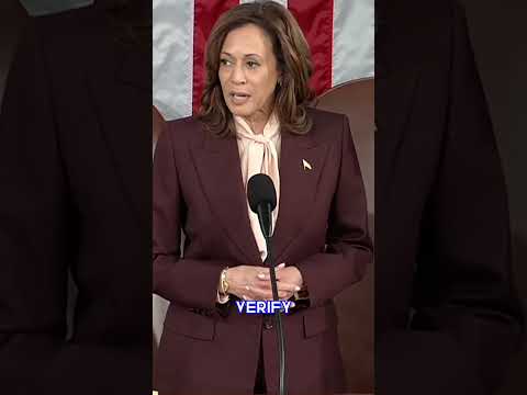 Kamala Harris presides over Electoral College vote count, certifying Trump as the winner