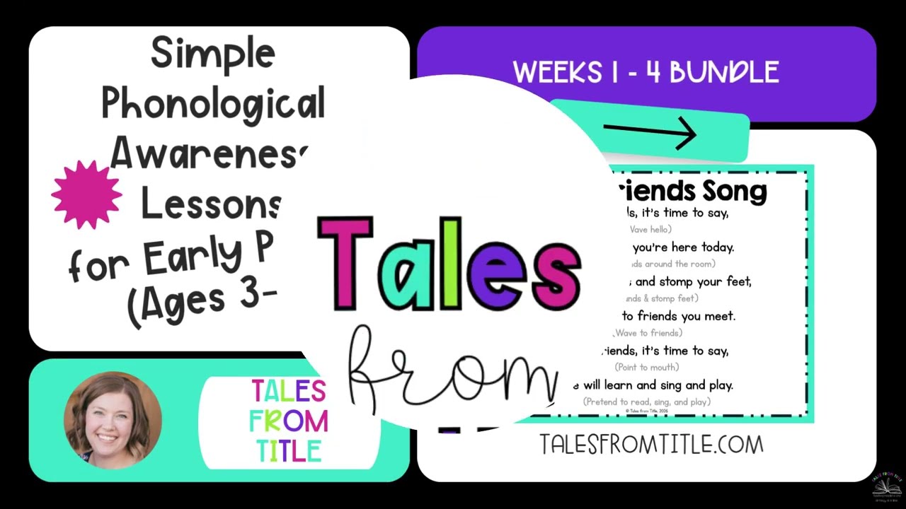 Preschool Phonological Awareness Activities (Ages 3–4) | 4 Week Literacy Routine Preview
