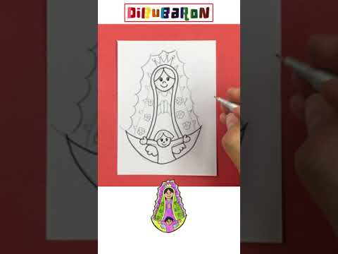 Drawing and Coloring our lady of Guadalupe for christmas