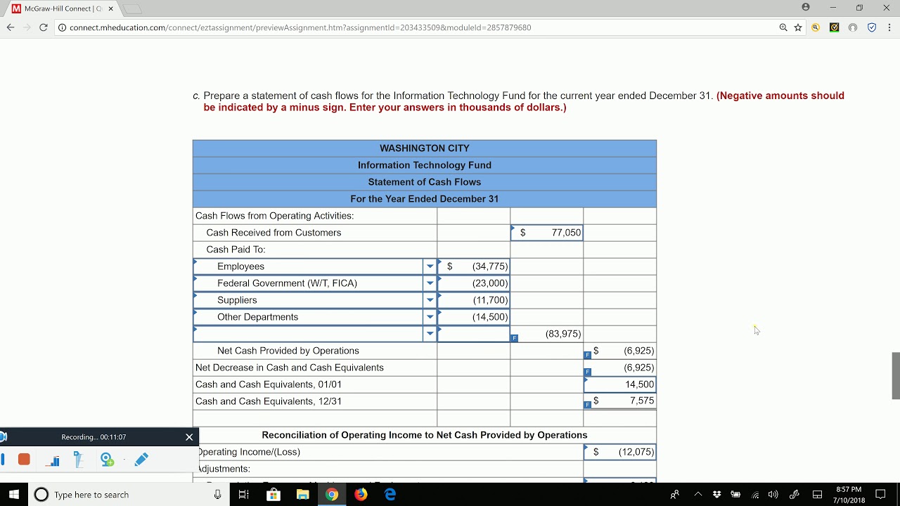 ACG4501 Chapter 7 homework explanations