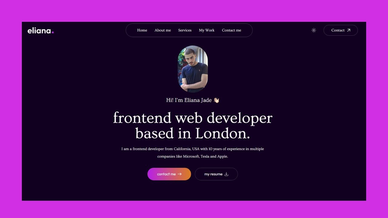 Next JS Portfolio Website Template with Tailwind CSS