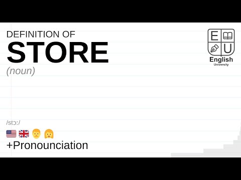 STORE meaning, definition & pronunciation | What is STORE? | How to say STORE