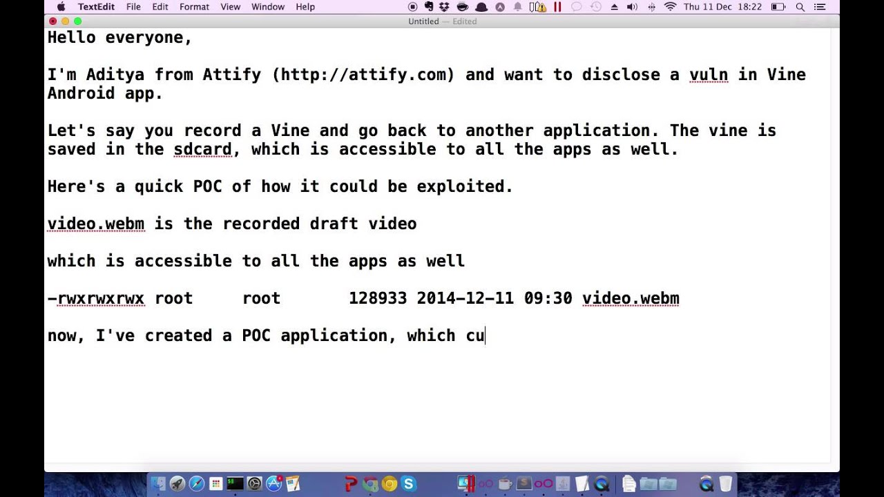Vine Android application security vulnerability by Attify Mobile Security