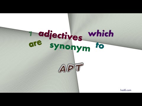 apt - 7 adjectives having the meaning of apt (sentence examples)