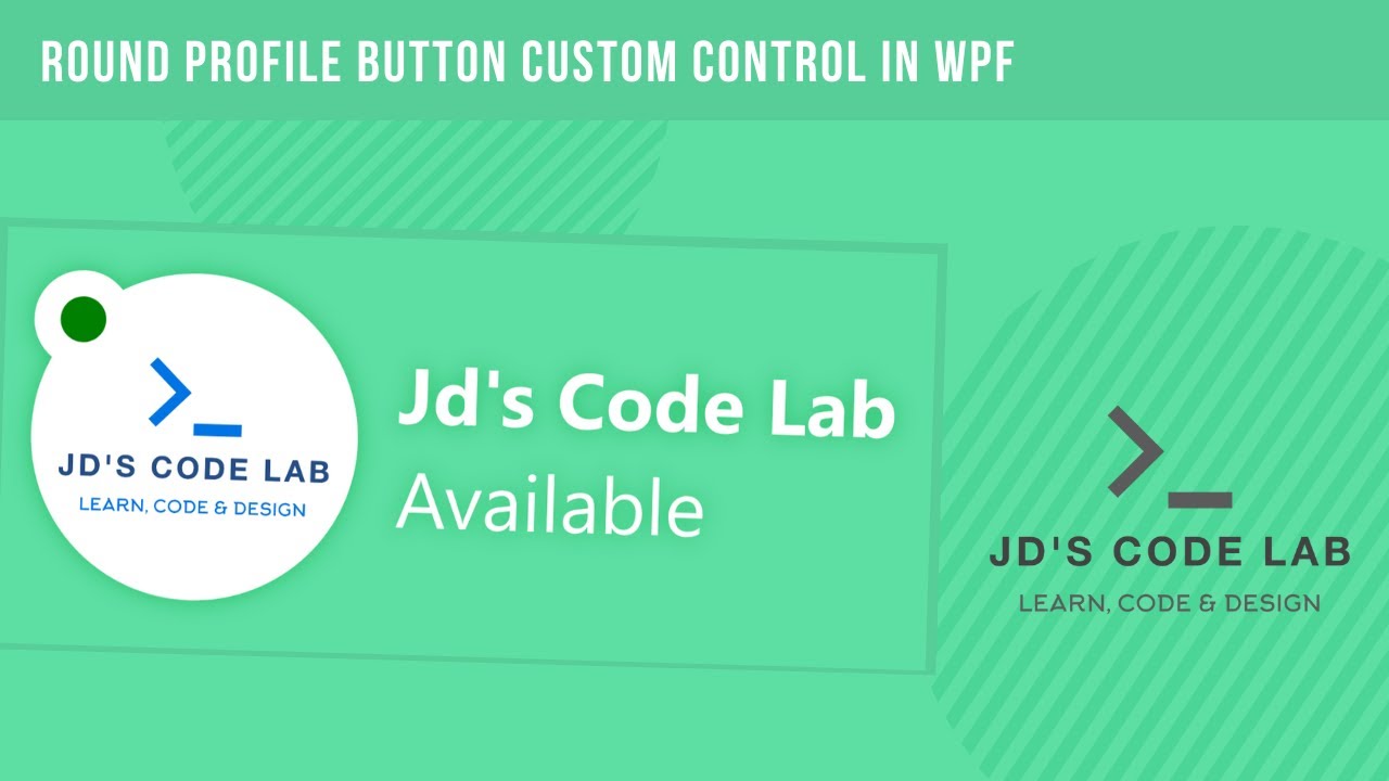 WPF C# | Round Profile Button | Custom Controls Wpf C# (Jd's Code Lab)