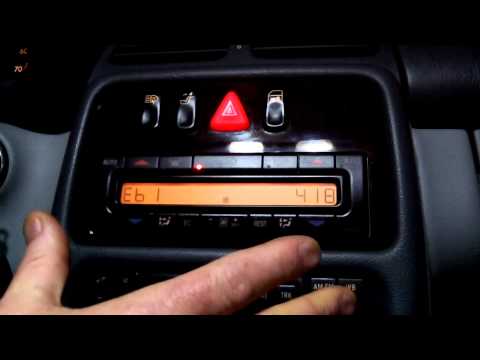 Mercedes w208 clk320 how to display climate control fault codes