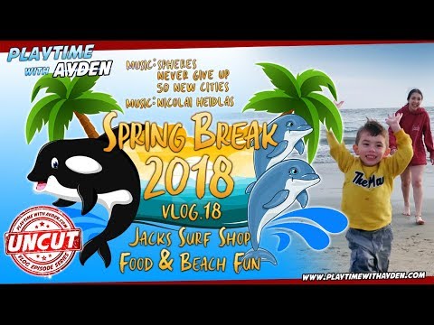 Jacks Surf Shop, Food & Beach Fun - Playtime with Ayden - UNCUT - Vlog #18
