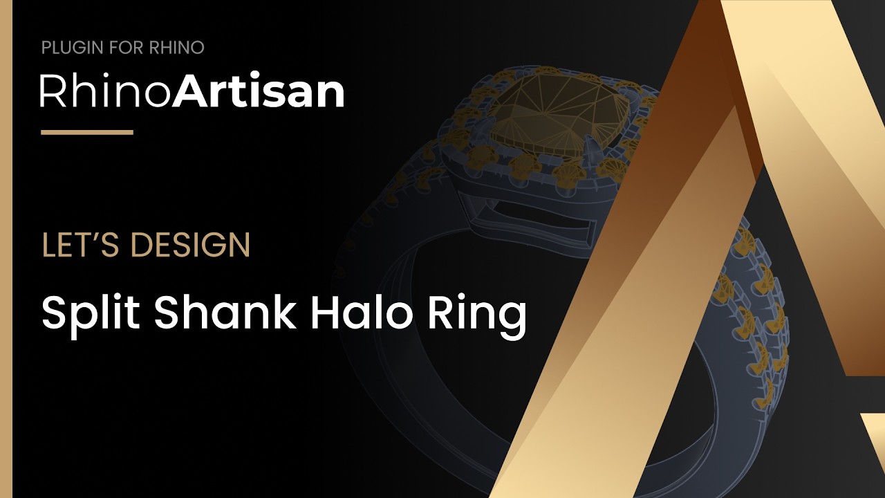 Tutorial: Split Shank Ring with Cushion Halo | RhinoArtisan