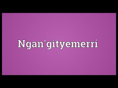 Ngan'gityemerri Meaning