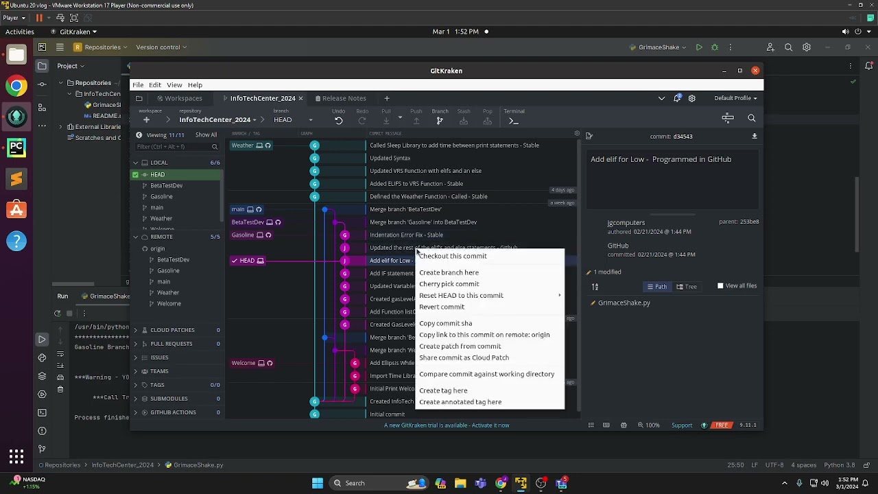 Learning Python programming and GitHub vlog