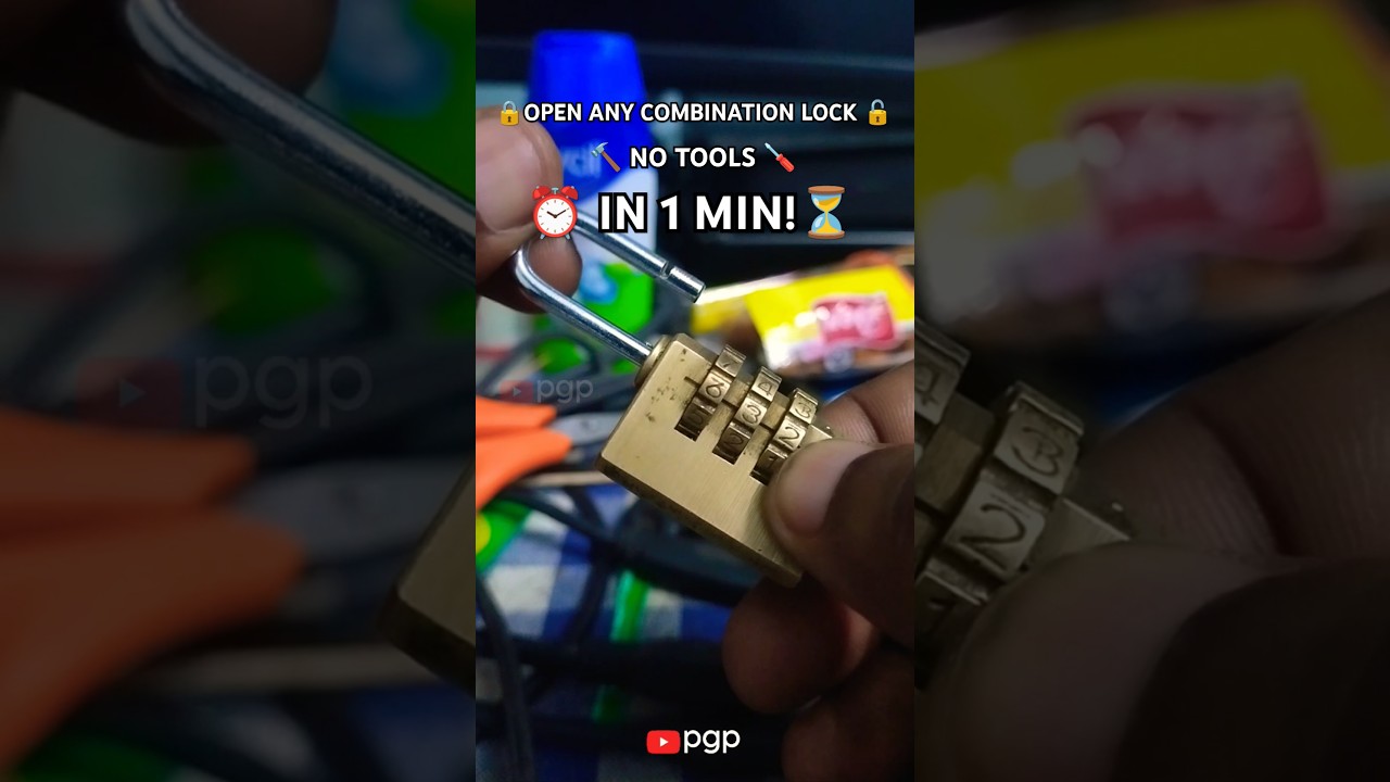 How To Unlock 3 Digit Combination Lock In 1 Min