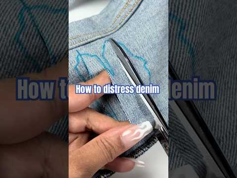 How I Distress Jeans #rippedjeans #denimdiy #distressedjeans #diyjeans #fashion #tutorial #diy