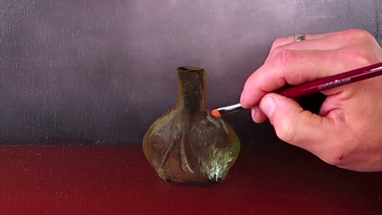 White Flowers in Glass Vase | Step-by-Step Acrylic Painting Techniques | Easy for Beginners