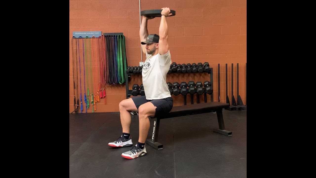 Seated Plate Overhead Press