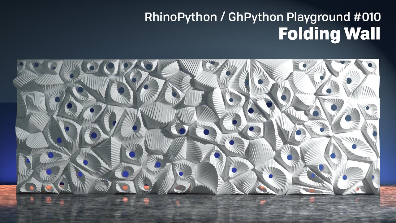 RhinoPython / GhPython Playground #010: Folding Wall