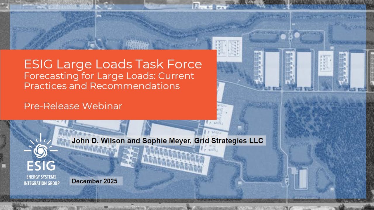 Webinar: Large Load Forecasting Practices