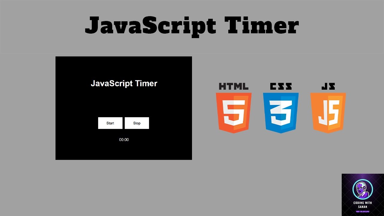 Create a Timer using HTML, CSS, JS (2022) | JavaScript Tutorial