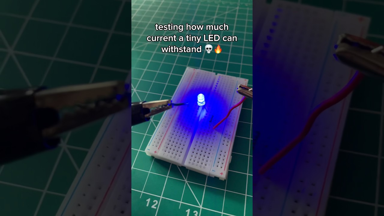 OVERLODING a TINY LED! #engineering #electronics #electricity