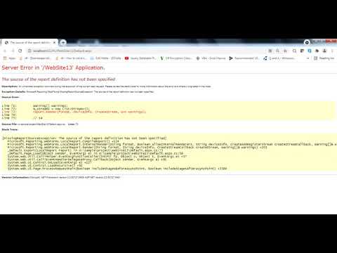 The source of the report definition has not been specified
