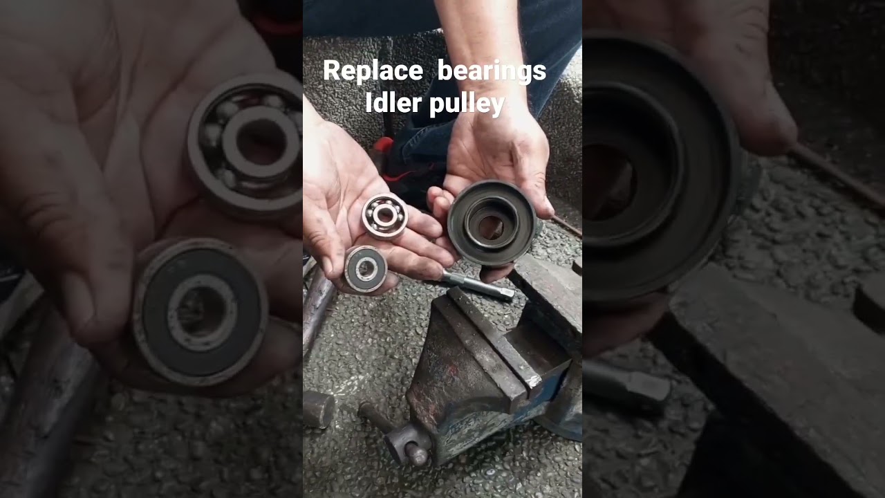 Replace idler pulley bearings