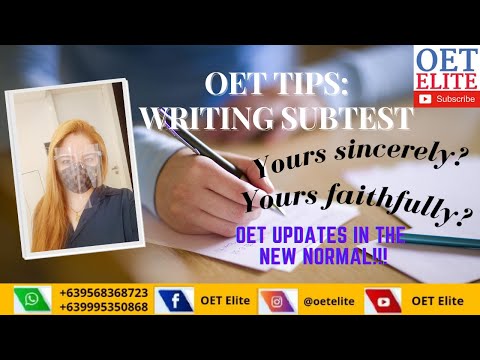 When to Use "Yours sincerely," and "Yours faithfully," for the OET Writing Subtest!!!! - UPDATED!!!