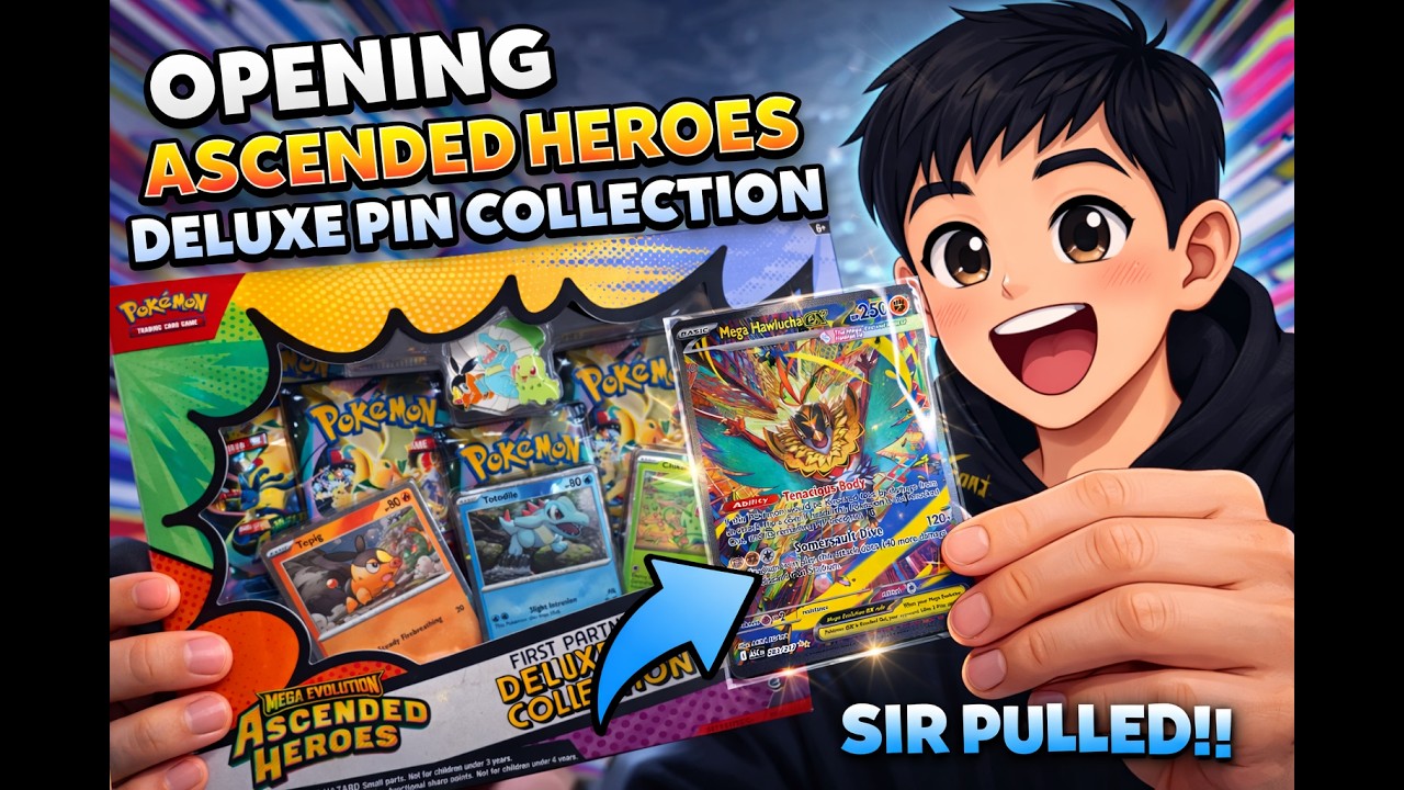 OPENING ASCENDED HEROES DELUXE PIN COLLECTION OPENING!! 😱🔥 WE PULLED AN SIR! | #pokemon