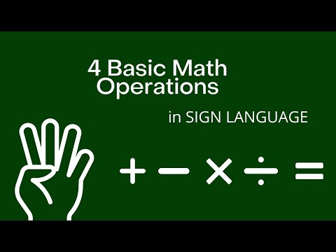 FSL | ASL | Four Basic Math Operations in EASY SIGN LANGUAGE