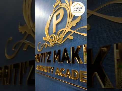 Acrylic Logo Design | Makeup Artist Logo#shortsviral #shorts #acrylic #logo #trending #interior #fyp