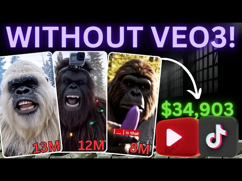 How I Make 'Bigfoot Vlogs' WITHOUT PAYING For Veo3 - TikTok Automation