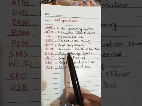 Did you know these acronyms?