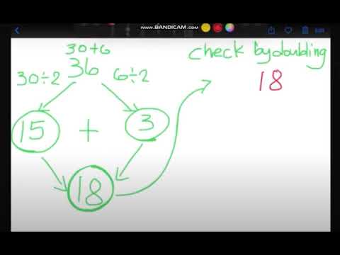 undoing half of 36 by doubling