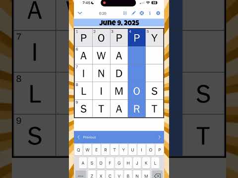 NYT Mini X-Word 6/9/25 #nytcrosswordanswers