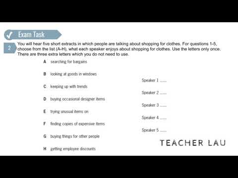 B2 Exam Booster - Listening P3 WS1
