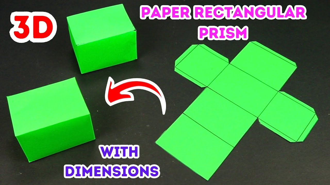 DIY 3D Rectangular Prism/Cuboid Shape with Paper for School Project | 3D Math Shapes Project