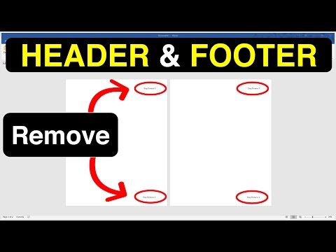 How to Remove Header and Footer in Word
