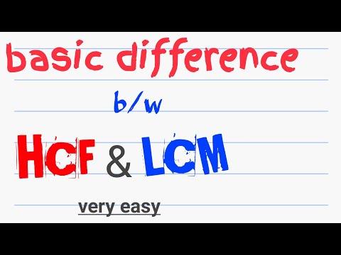 Difference between LCM and HCF Basic Maths.Least Common Multiple. Highest Common Factor #lcm_and_hcf