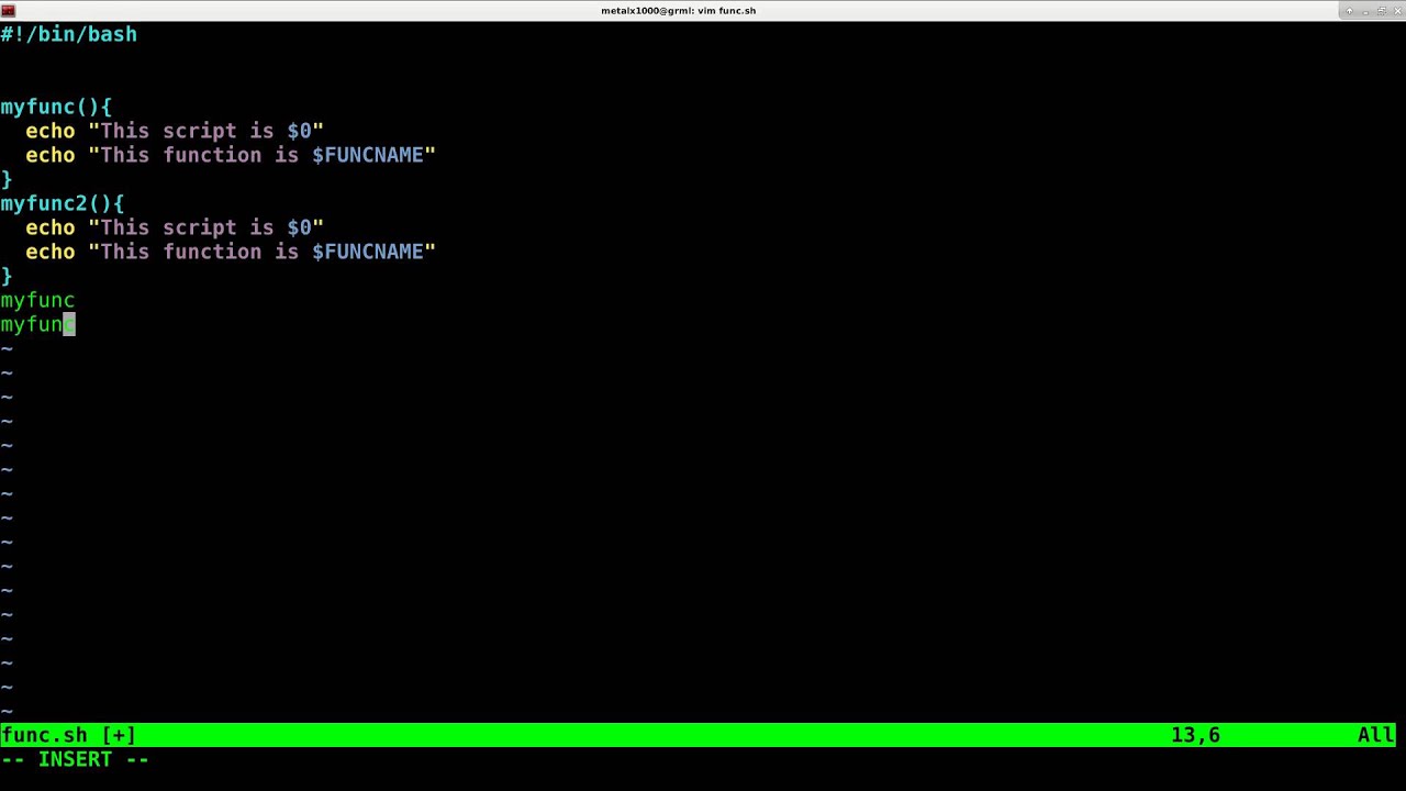 What Function am I Running Linux Shell Script Tutorial