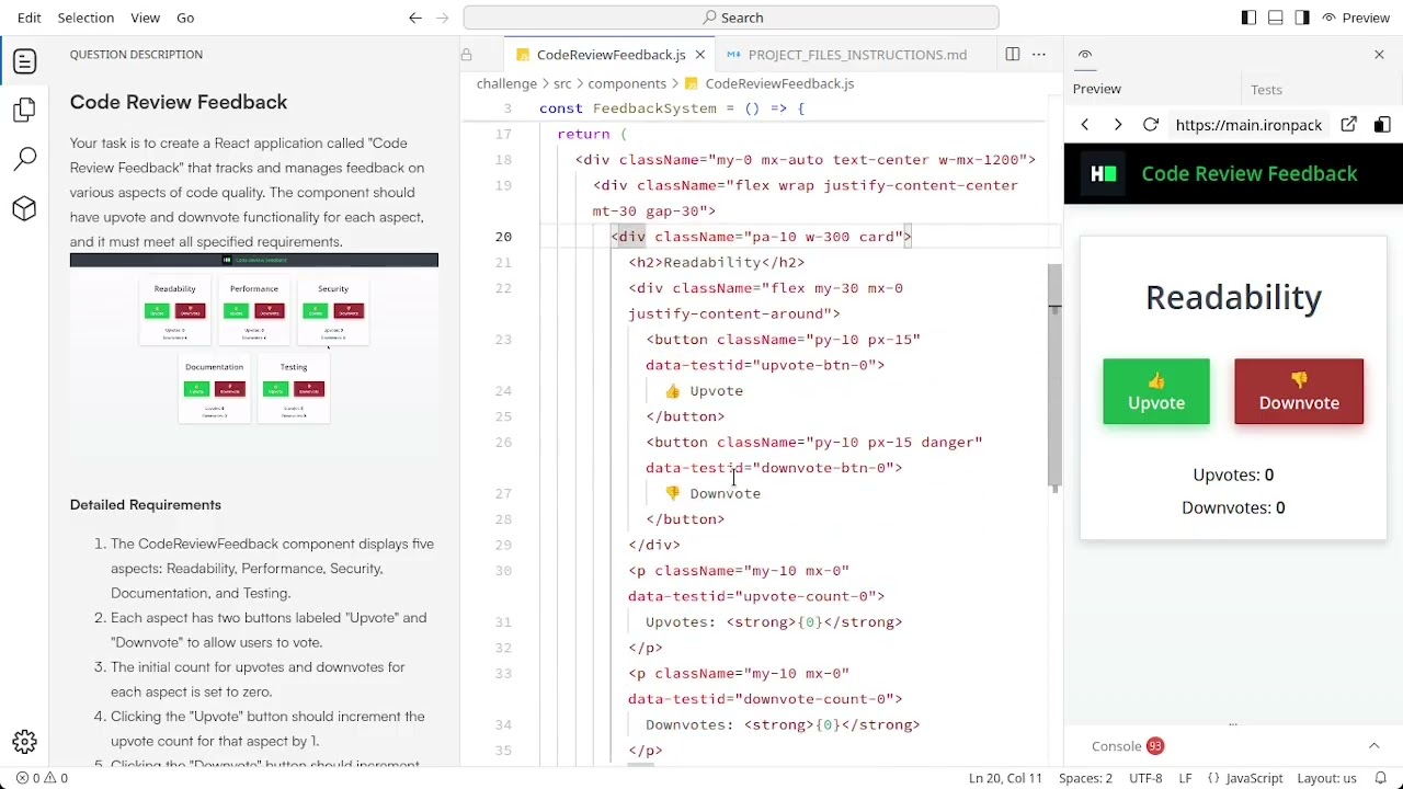 [3] Hackerrank React - Code Review Feedback