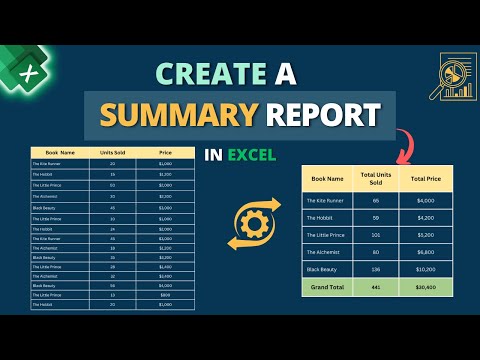 How to Create a Summary Report in Excel
