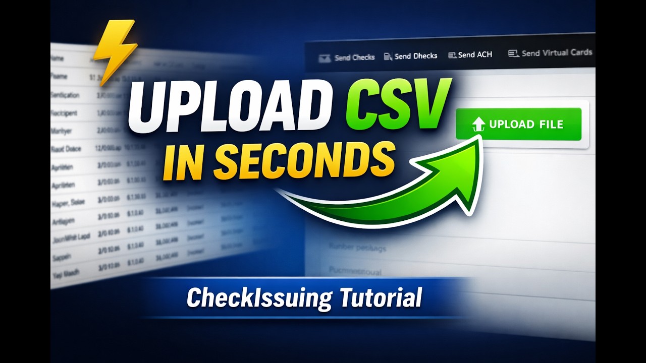How to upload a CSV payment file into CheckIssuing